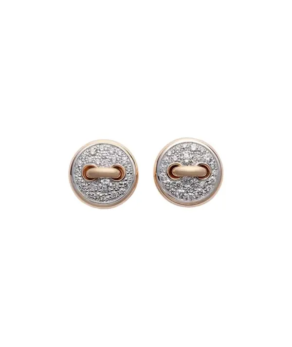 Pomellato Pom Pom Dot 18kt Rose Gold & Diamond Earrings - Metallic