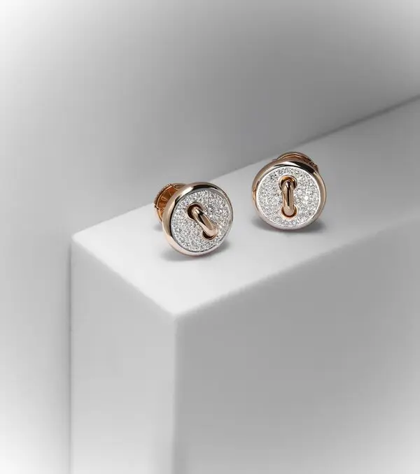 Pomellato Pom Pom Dot 18kt Rose Gold & Diamond Earrings - Metallic