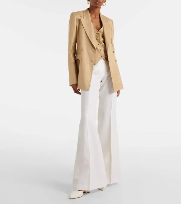 Gabriela Hearst Rhein High-rise Flared Pants - White