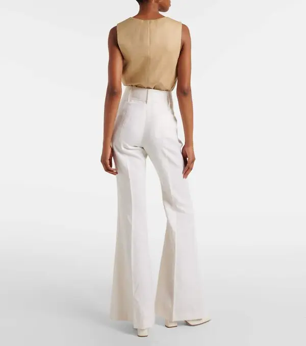 Gabriela Hearst Rhein High-rise Flared Pants - White