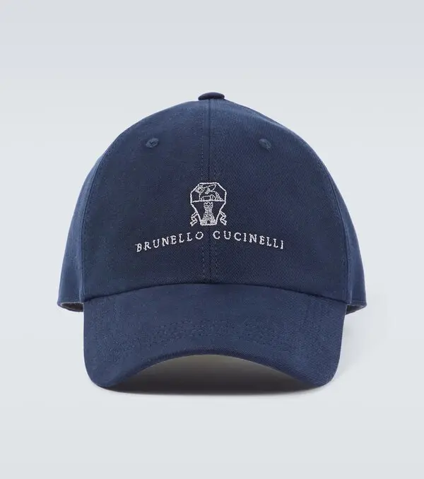 Brunello Cucinelli Logo Baseball Cap - Blue