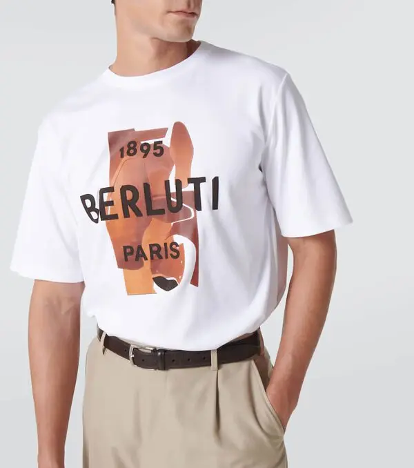 Berluti Printed Cotton T-Shirt - White | Editorialist