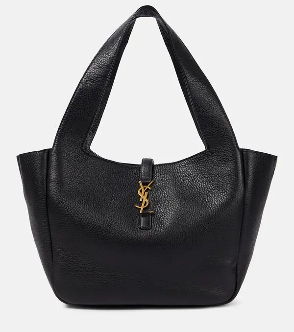 Saint Laurent Le 5 À 7 Bea Leather Tote Bag - Black