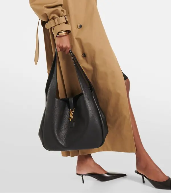 Saint Laurent Le 5 À 7 Bea Leather Tote Bag - Black