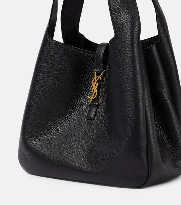 Saint Laurent Le 5 À 7 Bea Leather Tote Bag - Black
