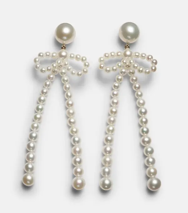 Sophie Bille Brahe Rosette De Perles Drop Earrings
