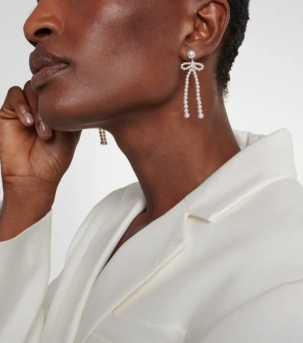 Sophie Bille Brahe Rosette De Perles Drop Earrings