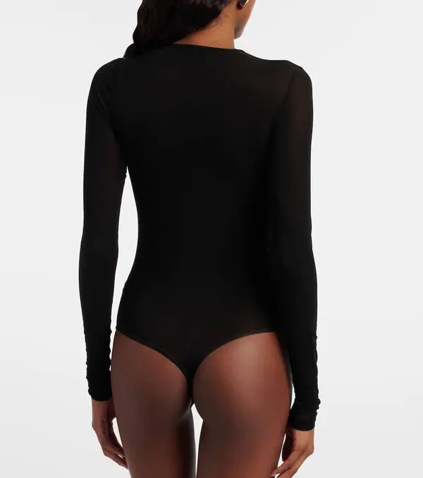 Wardrobe.NYC Mesh Bodysuit - Black