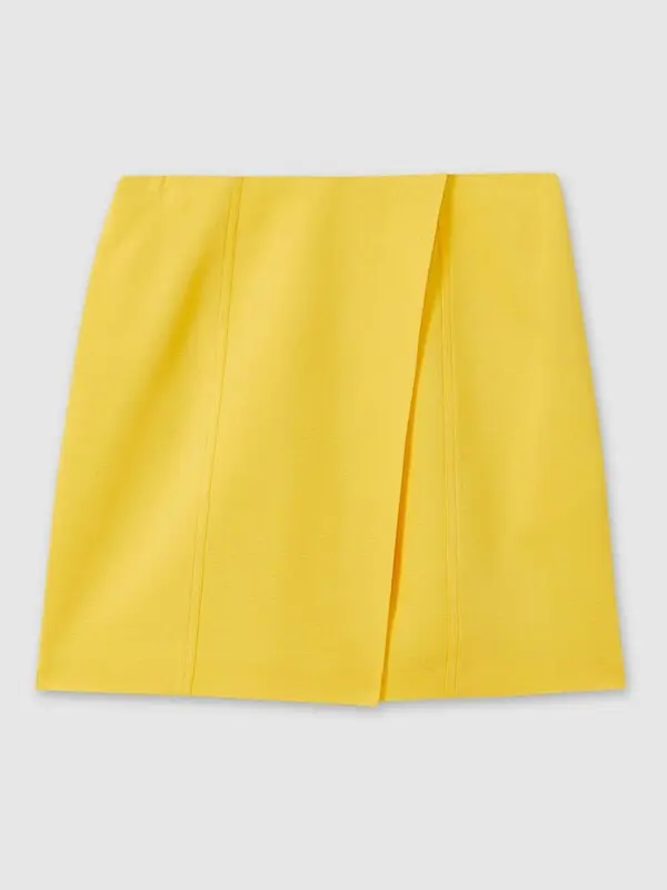 REISS Cleo Cross-over Mini Skirt