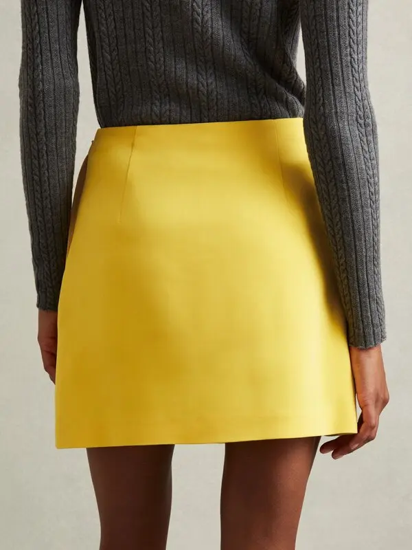 REISS Cleo Cross-over Mini Skirt