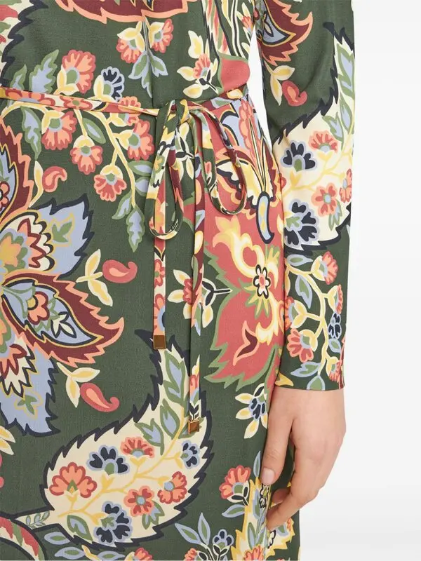 Etro Abstract Print Dress - Green