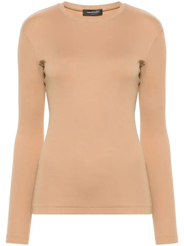 Fabiana Filippi Knit-collar T-shirt