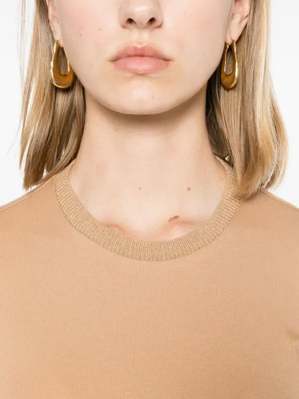 Fabiana Filippi Knit-collar T-shirt