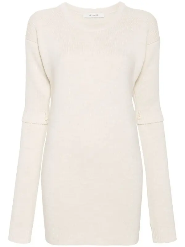 LEMAIRE Detachable-sleeve Dress - Neutrals