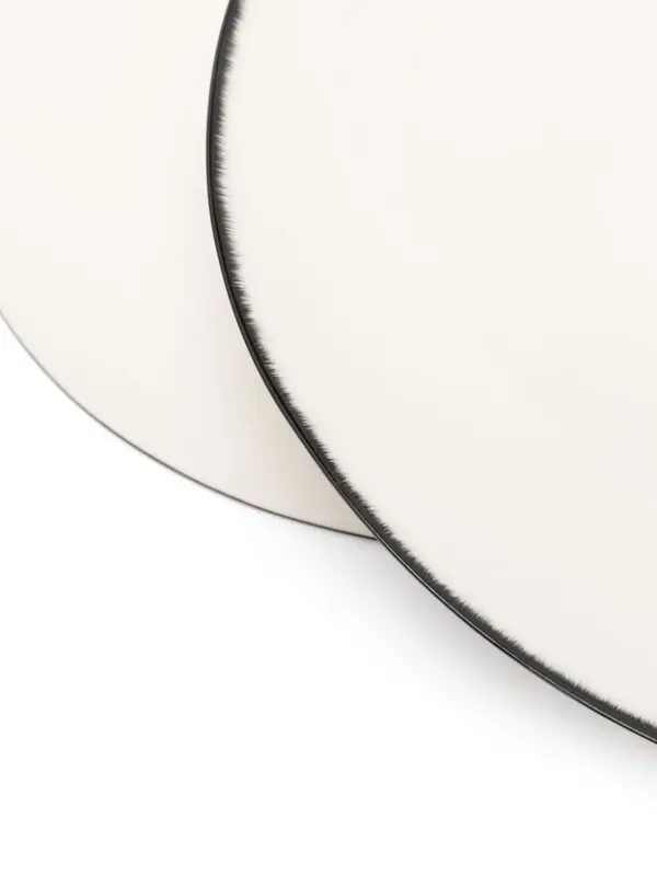 ANN DEMEULEMEESTER Contrasting-edge Porcelain Plates