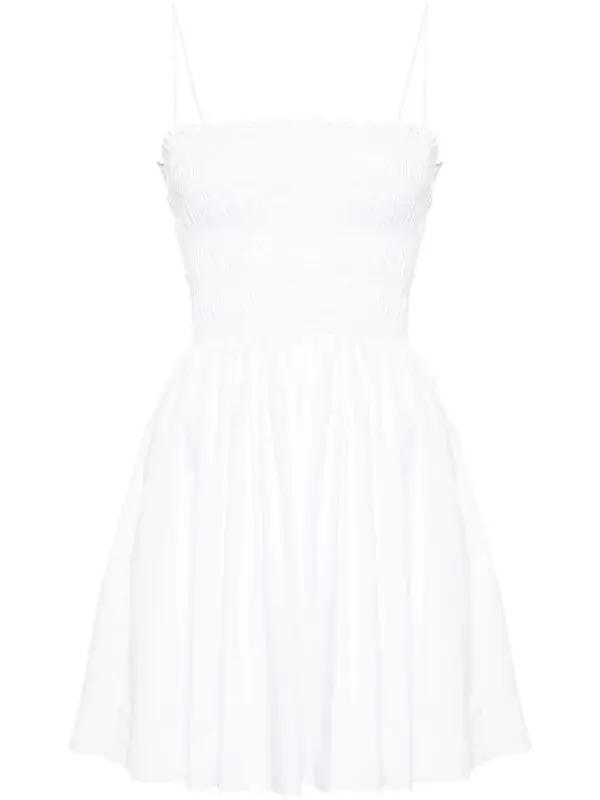 Matteau Spaghetti Strap Square Neck Mini Dress - White