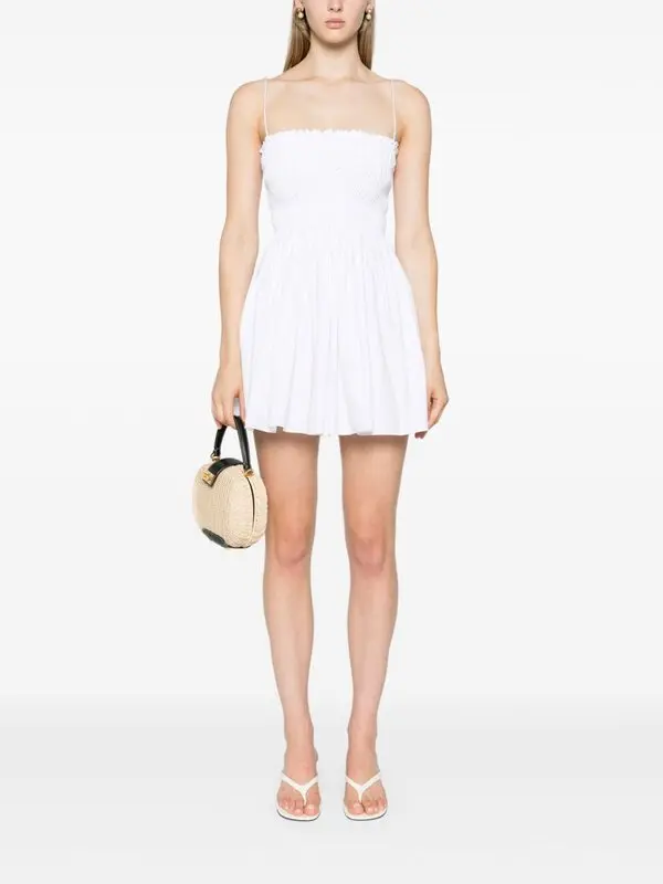 Matteau Spaghetti Strap Square Neck Mini Dress - White