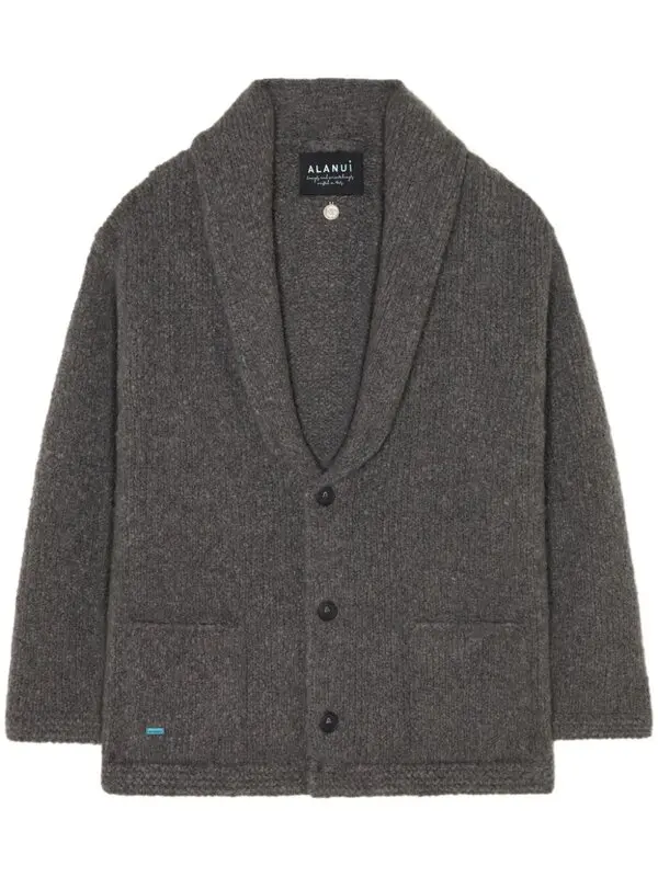 Alanui Ribbed Cashmere-silk Cardigan - Grey