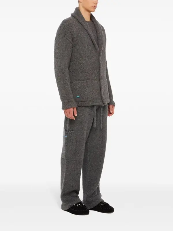 Alanui Ribbed Cashmere-silk Cardigan - Grey