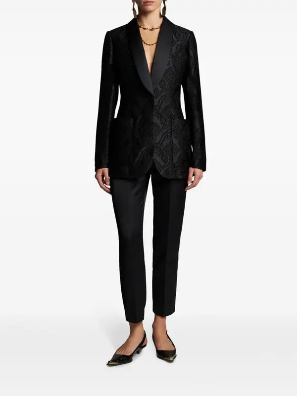 Etro Silk Jacquard Blazer - Black