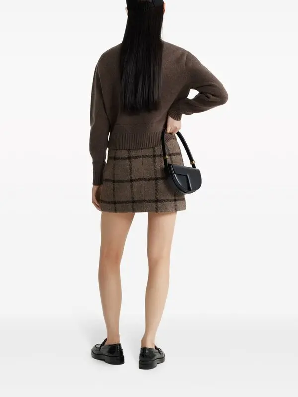 PATOU Tweed Mini Skirt - Brown