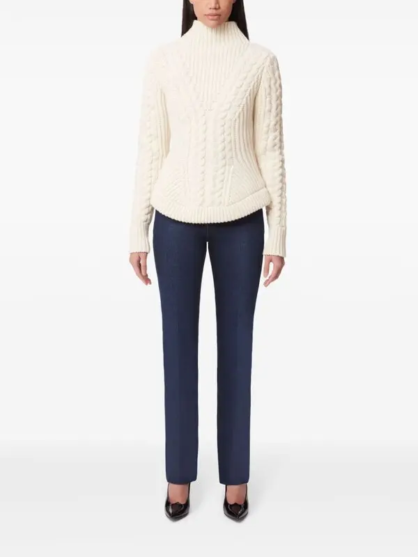 Nina Ricci Cable-knit Wool-blend Jumper