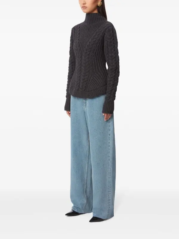 Nina Ricci Cable-knit Wool-blend Jumper