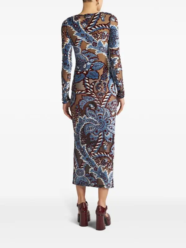 Etro Jacquard Velvet Maxi Dress
