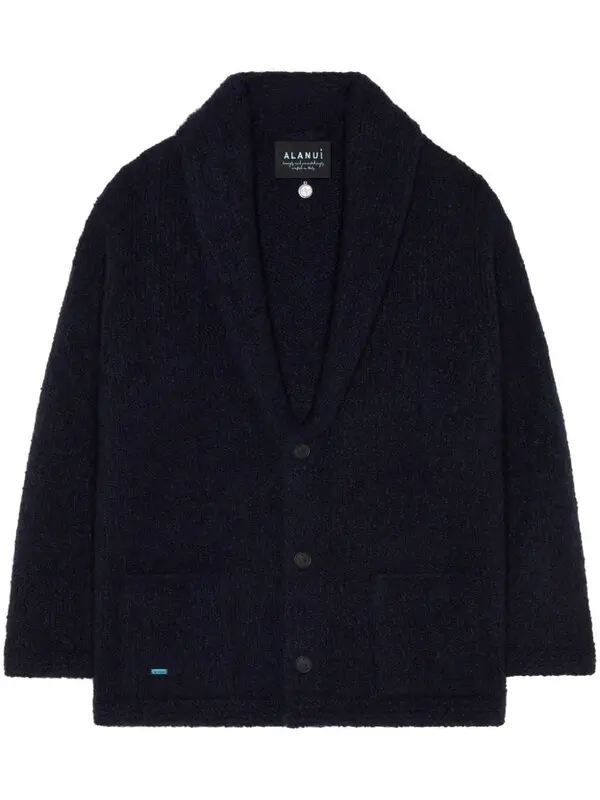Alanui Ribbed Cardigan - Blue