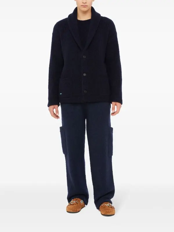 Alanui Ribbed Cardigan - Blue