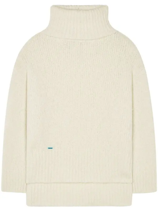 Alanui Logo-plaque Cashmere-silk Blend Jumper - White
