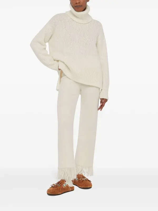 Alanui Logo-plaque Cashmere-silk Blend Jumper - White