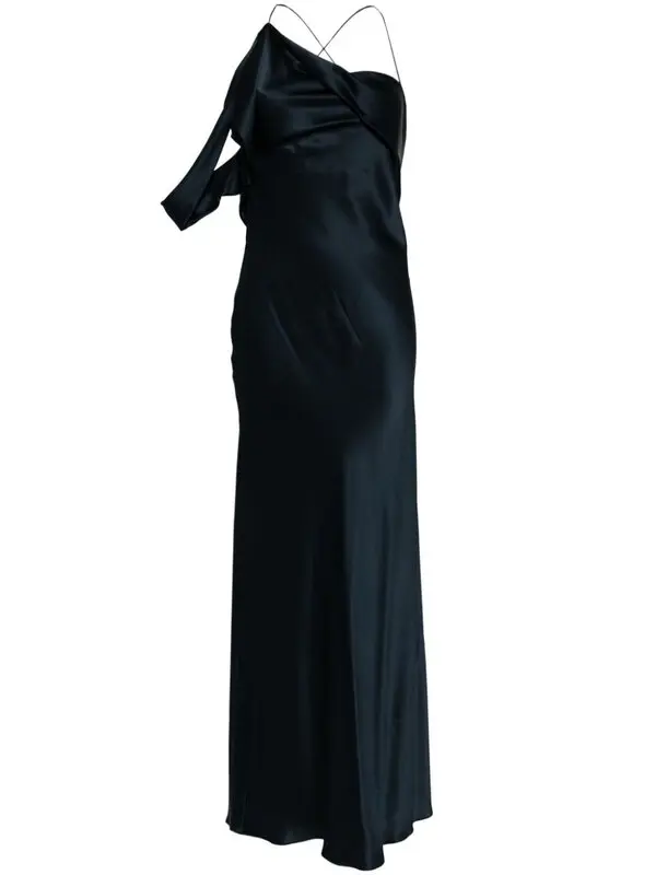 Michelle Mason Crisscross-back Silk Dress