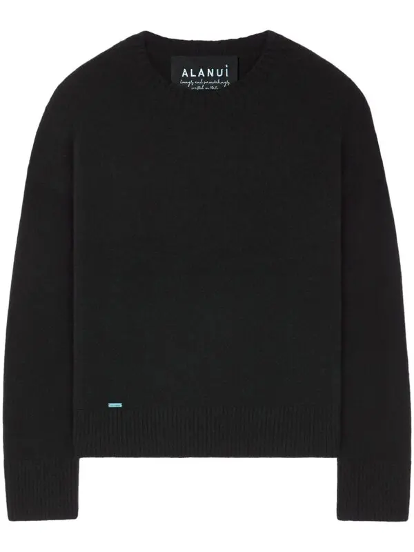 Alanui Ribbed-edge Cashmere-blend Jumper - Black