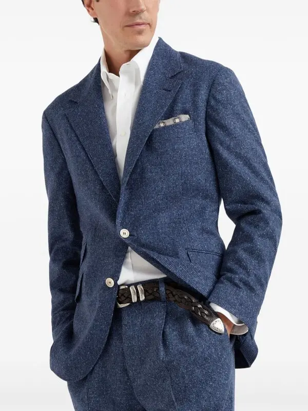 Brunello Cucinelli Buttoned Flap Pocket Blazer
