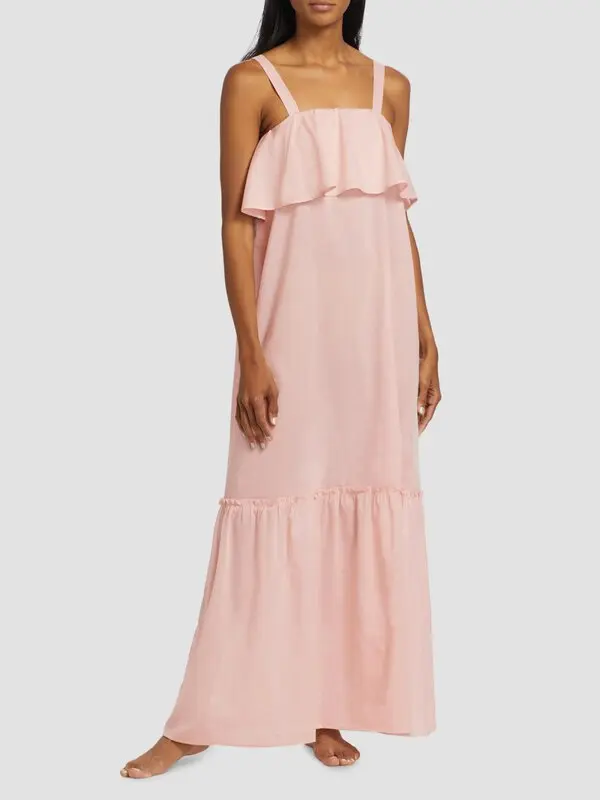 Pour Les Femmes Ruffle Maxi Dress