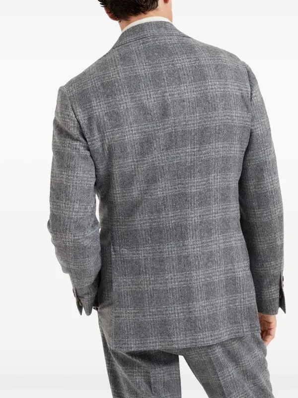 Brunello Cucinelli Check Pattern Blazer