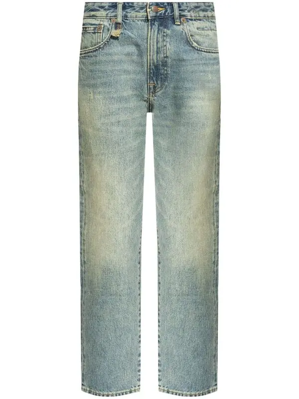 R13 Logo-appliqué Straight Jeans - Blue
