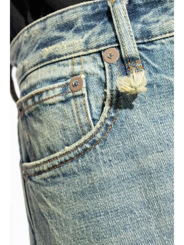 R13 Logo-appliqué Straight Jeans - Blue