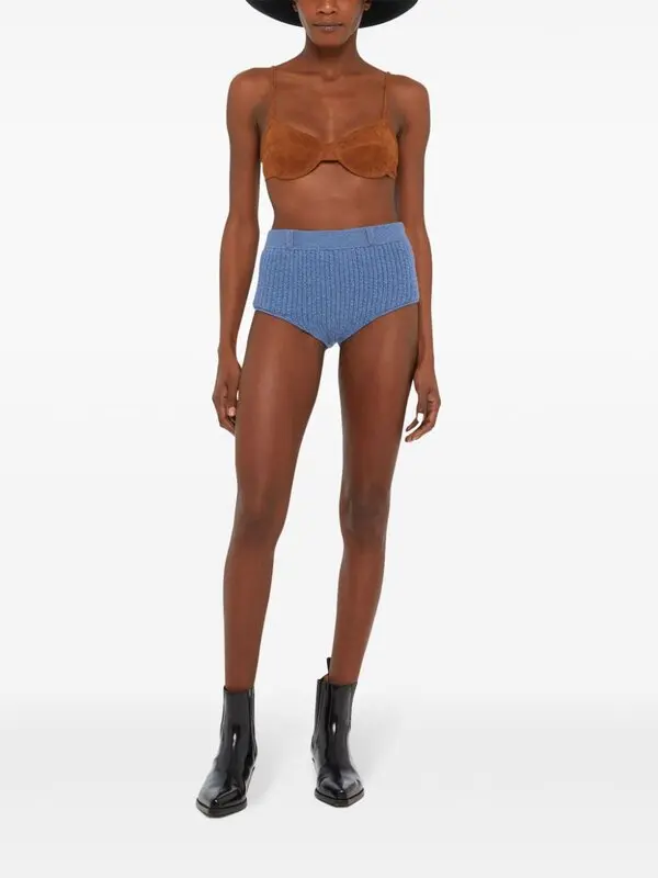 Alanui Knitted High-waisted Shorts