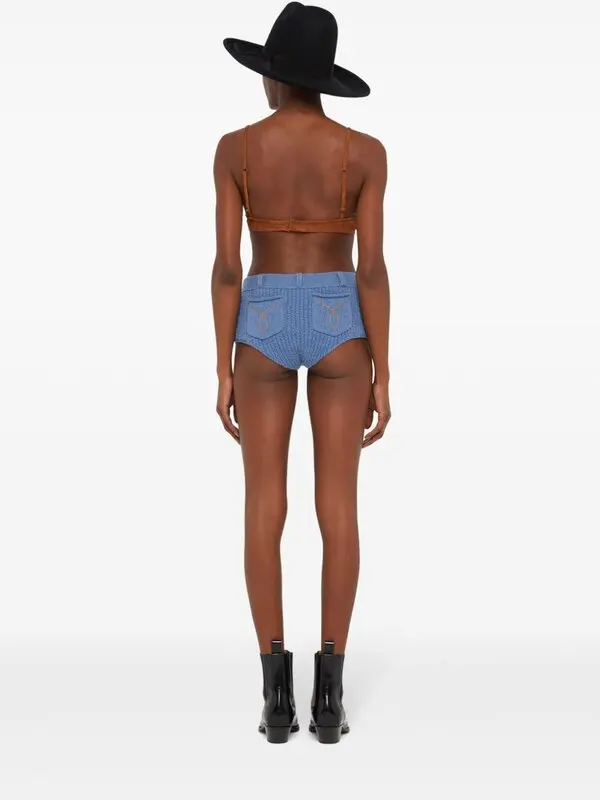 Alanui Knitted High-waisted Shorts