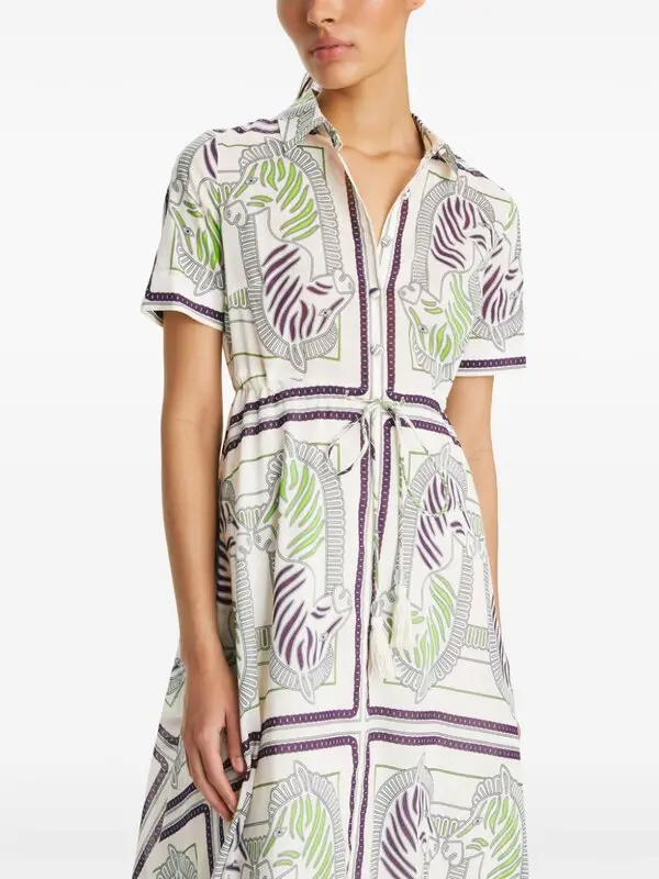 tory burch printed cotton shirt dress TORY BURCH Printed cotton-poplin maxi shirt dress