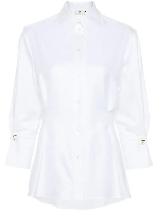 Elisabetta Franchi Chevron-pattern Poplin Shirt