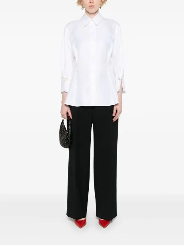 Elisabetta Franchi Chevron-pattern Poplin Shirt