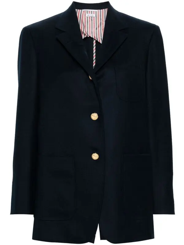 Thom Browne Single-breasted Wool Blazer - Blue