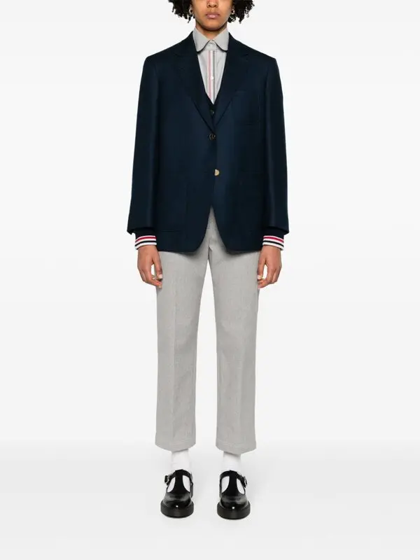 Thom Browne Single-breasted Wool Blazer - Blue