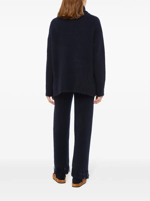Alanui Logo-plaque Knitted Jumper - Blue