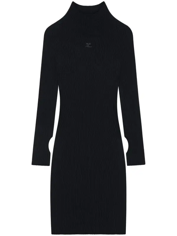 COURREGES Ribbed-knit Mini Dress
