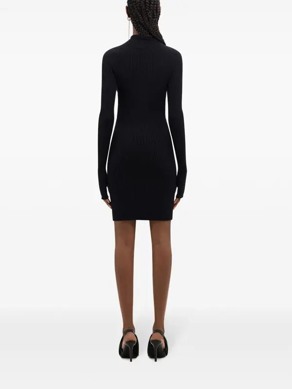 COURREGES Ribbed-knit Mini Dress