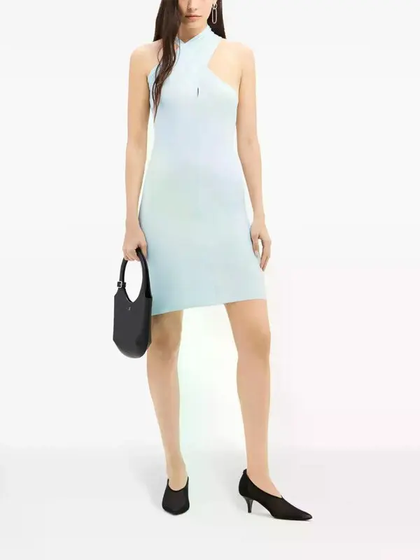 COURREGES Criss-cross Jersey Mini Dress - Blue